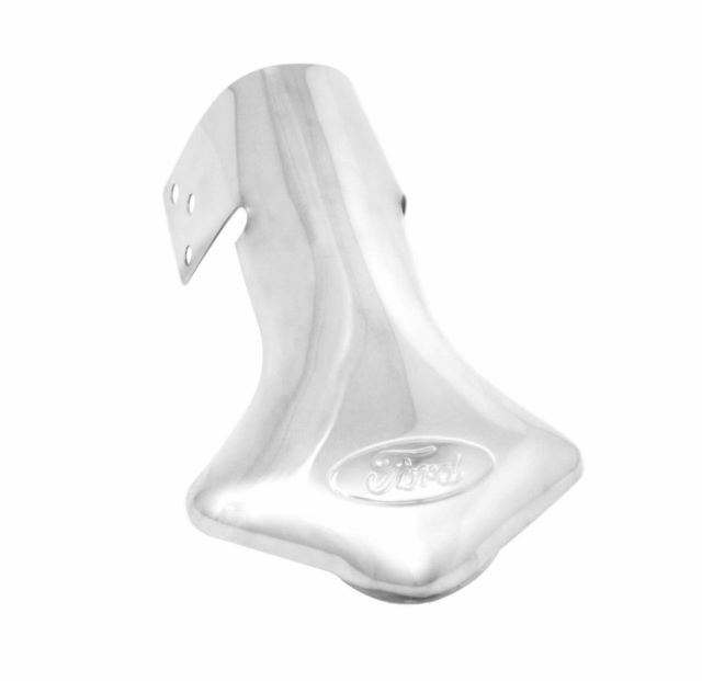 Early Ford Script Chrome Exhaust Deflector Shield | eBay