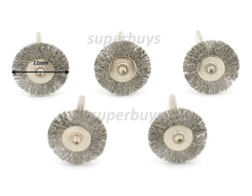 5pc Steel Wire Wheel Brush Buffing For Rotary Die Grinder Polishing ...