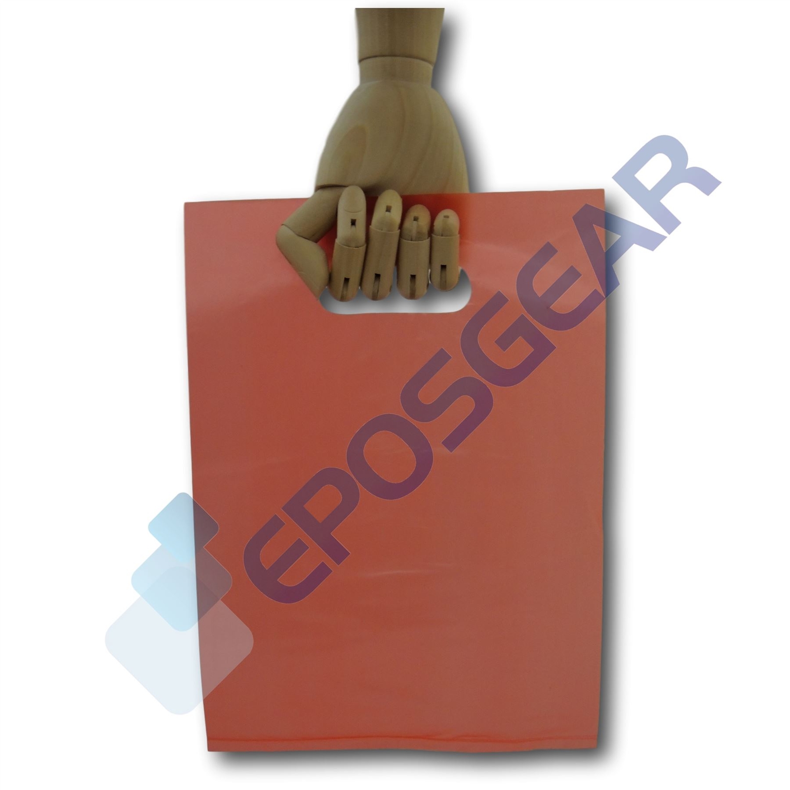 1000 Small Red Punch Out Handle Gift Fashion Party Market Plastic ...