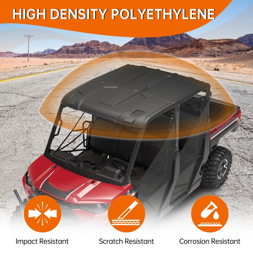 UTV Hard Roof Top For 2017-2024 Polaris Ranger XP 1000 CREW Replace ...