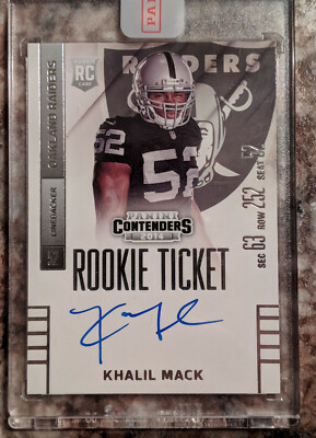 Khalil Mack 2014 Panini Contenders Rookie On Card Auto SP Variation ...