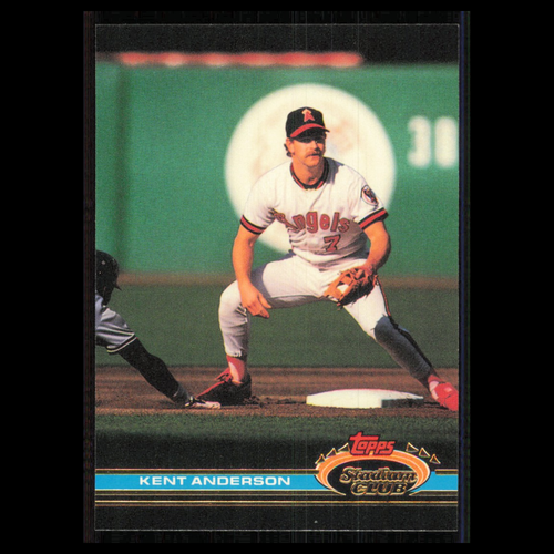 Kent Anderson #241 1991 Topps Stadium Club California Angels Baseball ...