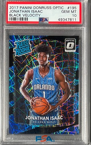 2017 Donruss Optic Jonathan Isaac Rookie Black Velocity #d 36/39 PSA 10 ...