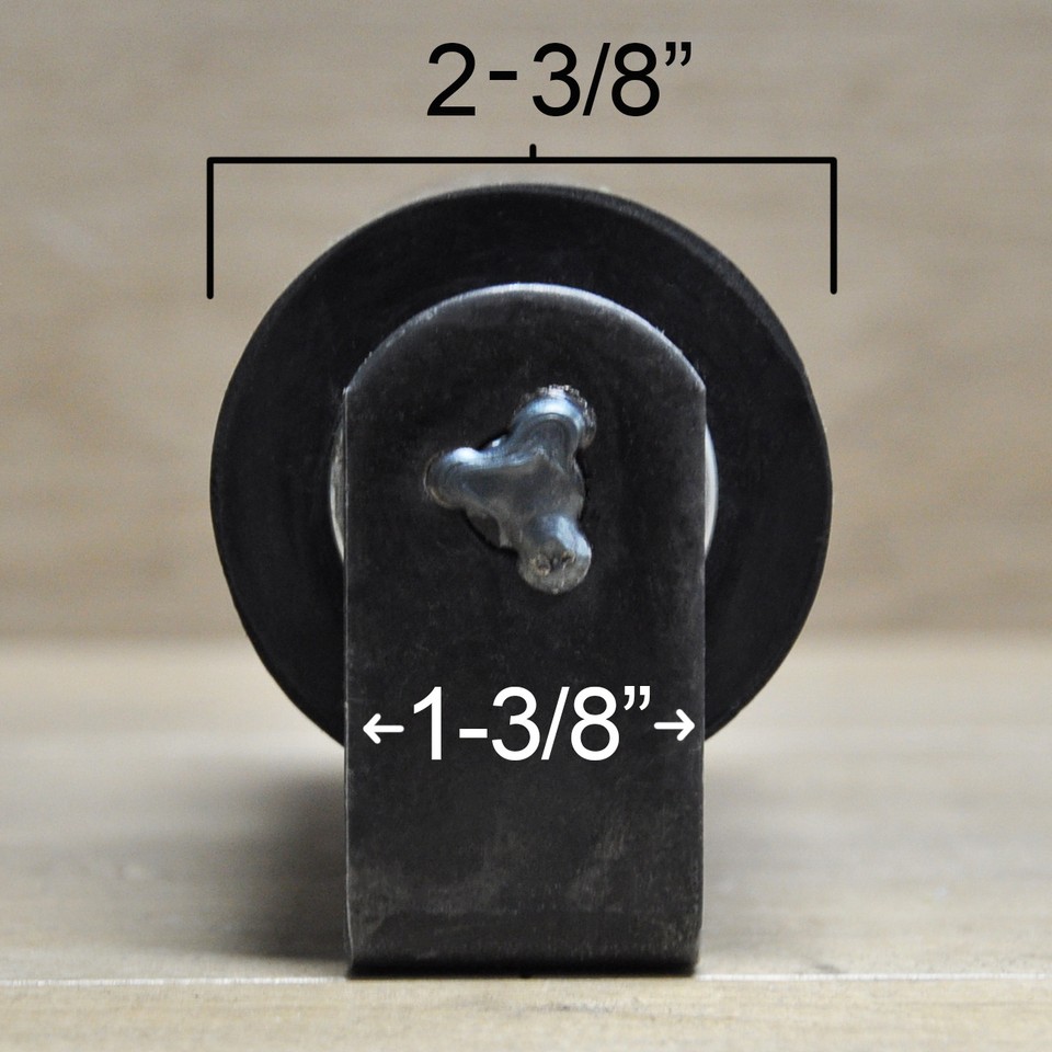 Gate Roller Rubber Top Guide Rubber 6" Sliding Rolling Slide Black | 2 ...