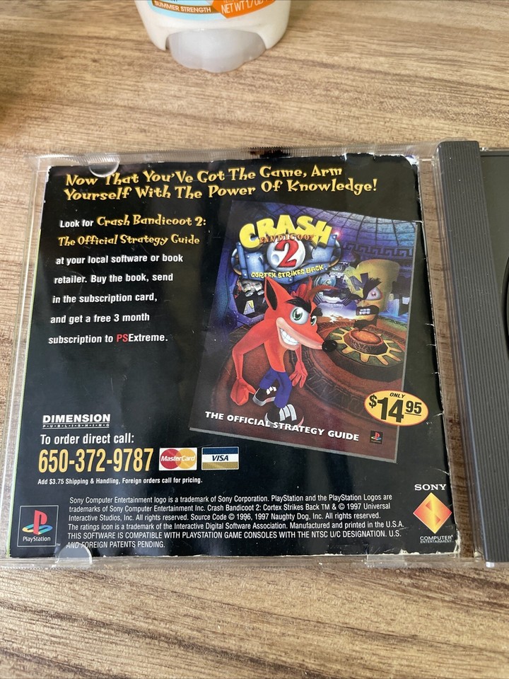 Crash Bandicoot 2 Cortex Strikes Back -PS1 Black Label | eBay