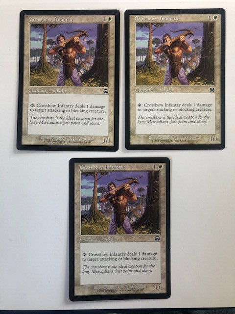 3x Crossbow Infantry LP 1999 Mercadian Masques Magic Cards, FREE ...