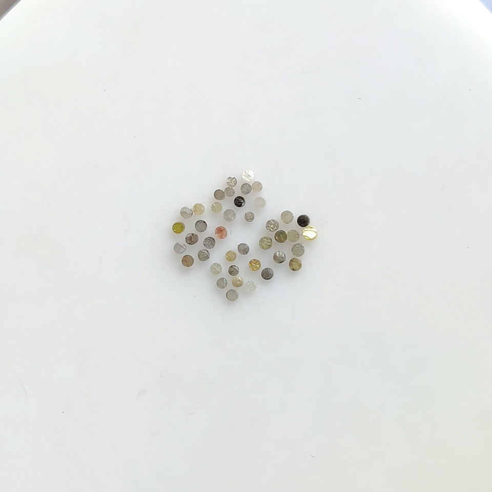Natural Loose Rough Tablet Round Cut Diamond 100 PCS Lot Mix Color ...