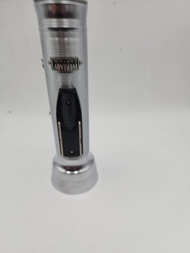 Vintage Eveready Silver Metal Flared Top Magnetic 2 Cell Flashlight. | eBay