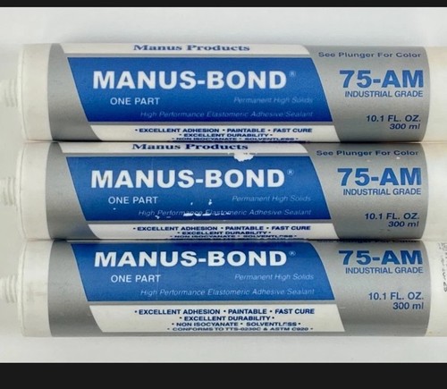 Manus Bond 75-AM Yellow Elastomeric Adhesive Sealant 10.1 oz Set of 3 ...