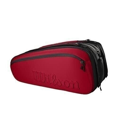 WILSON Clash V2 Super Tour Tennis Racket Bag - Red/Black, Holds up to ...