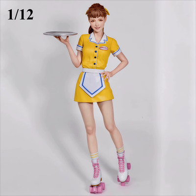 1/12 Scale Roller Waitress Figure – 1950s Diner Girl Resin Model Kit ...