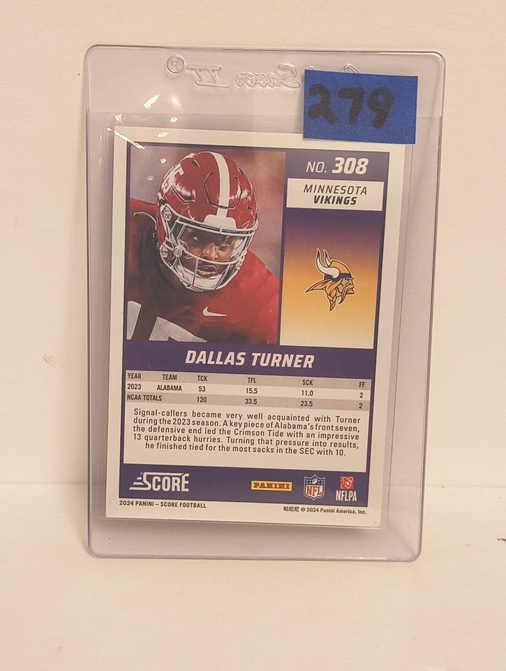 2024 Score - Rookies Dallas Turner #308 Green (RC) | eBay