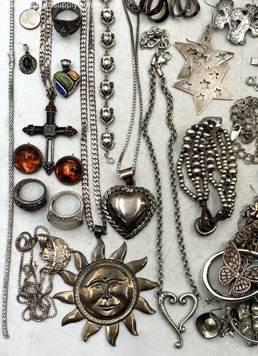 Supreme Sterling Silver (.925) Jewelry Scrap Lot 3.4lbs | eBay