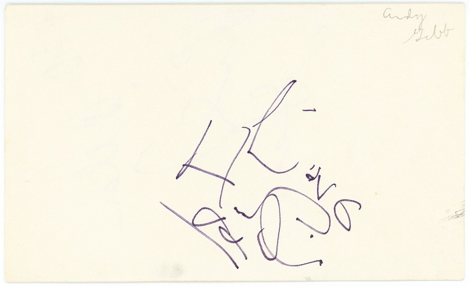 Rare -ANDY GIBB/RICHARD GERE- JSA Signed/Autograph/Auto Music/Movie ...