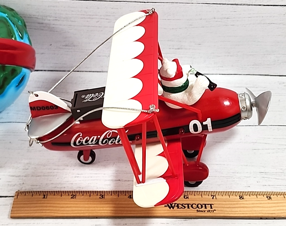 Coca-Cola Coke LED Mobile Collection Polar Bear Biplane/Airplane World ...