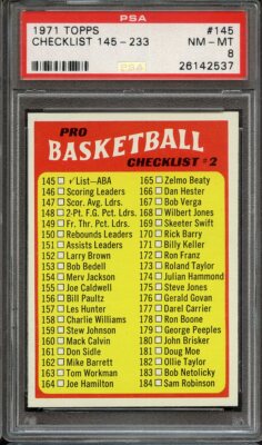 - 1971 TOPPS 145 CHECKLIST 145-233 PSA NM-MT 8 BK | eBay