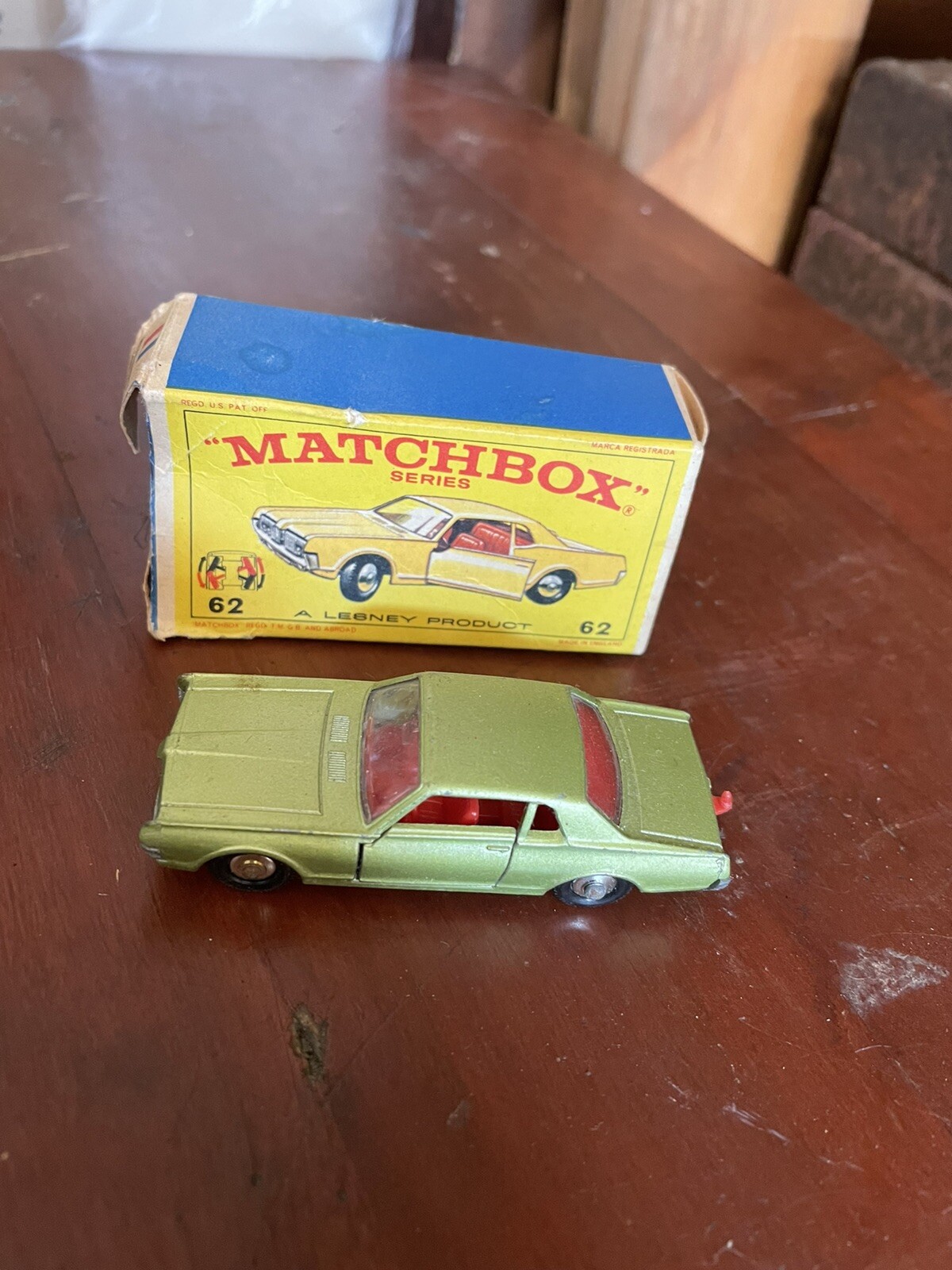Vintage Lesney Matchbox Series No 62 Green MERCURY COUGAR w/ Box | eBay