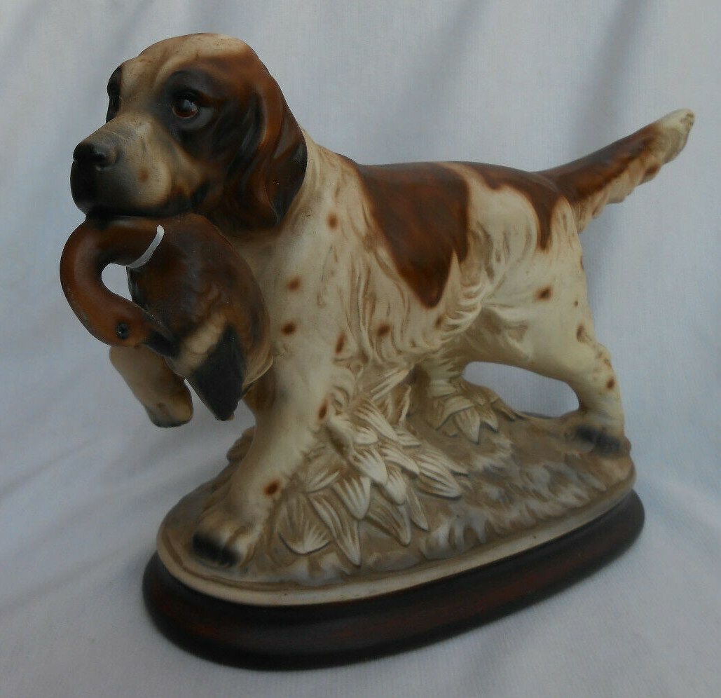 VINTAGE English Springer Spaniel BIRD DUCK Porcelain Figurine UCGC ...