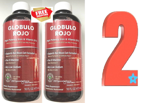 Globulo Rojo Liquid Dietary Supplement ,Hierro ,B12 Vitamins and Iron ...