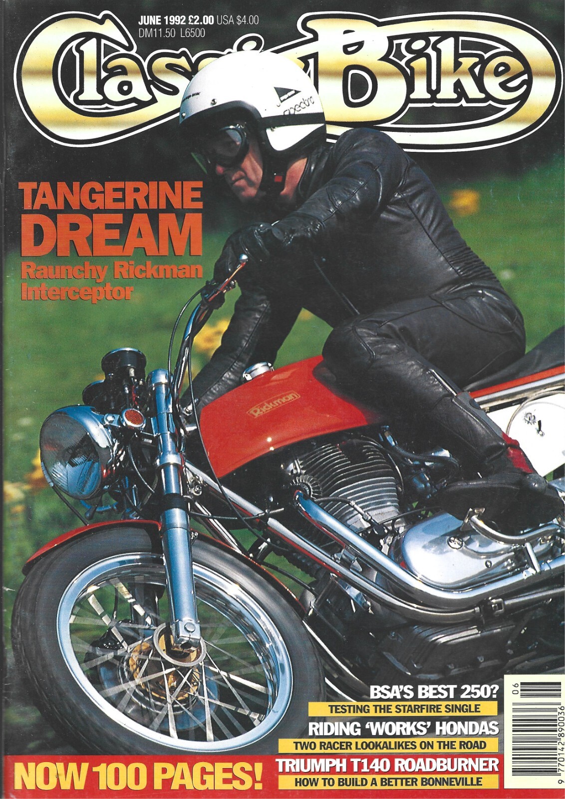 CLASSIC BIKE MOTORCYCLE MAGAZINE JUNE 1992 (VG/FN) TANGERINE DREAM | eBay