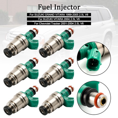 6PCS Fuel Injector 15710-67D00 Fit Suzuki Grand Vitara Tracker 2.5L ...
