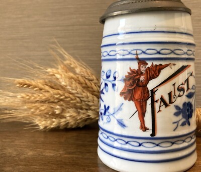 Pre-Pro Original Tony Faust's Own Stein w/Lithopane and Faust Photo | eBay