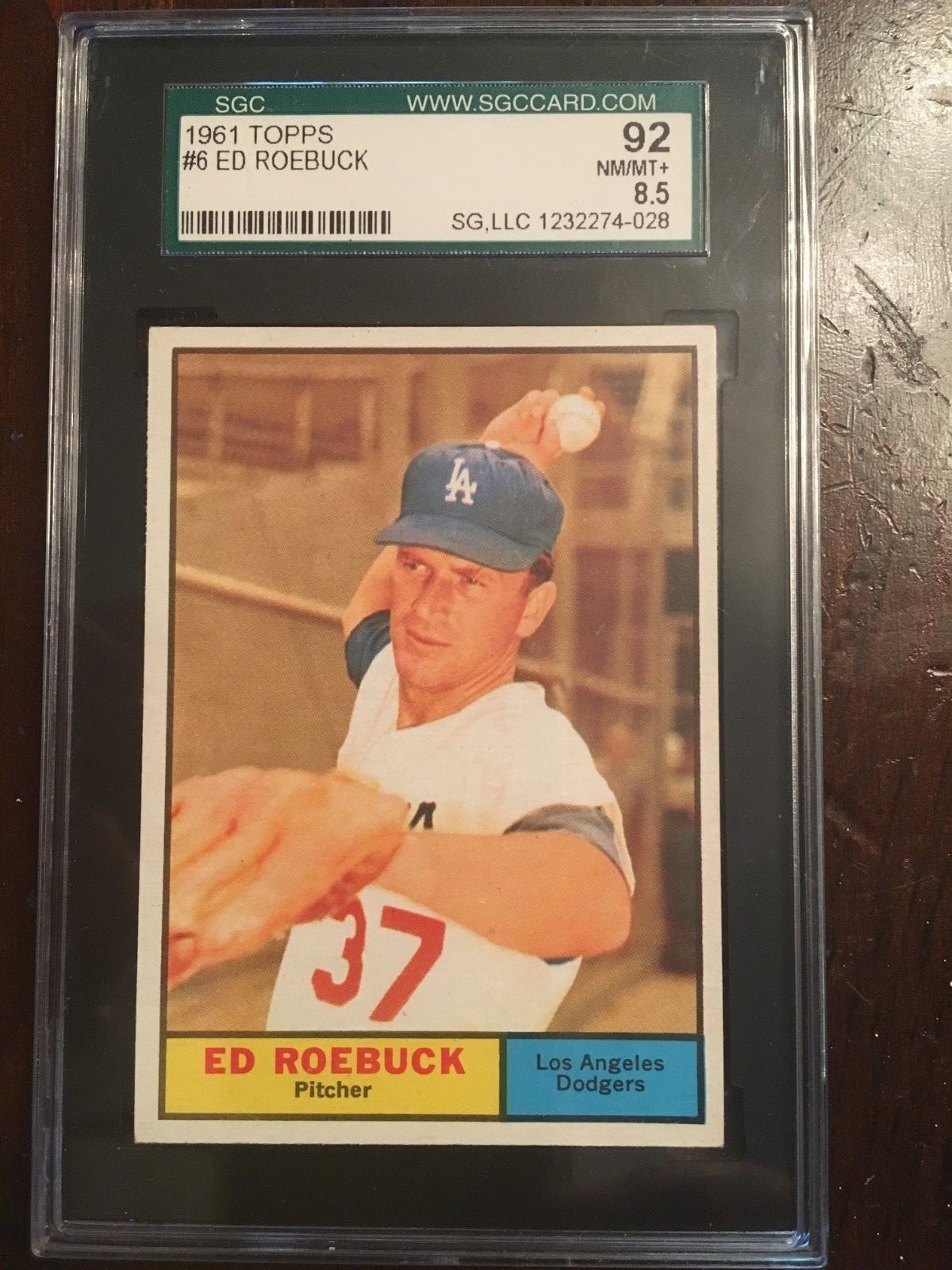 1961 TOPPS #6 ED ROEBUCK Baseball Card SGC 92 NM/MINT | eBay