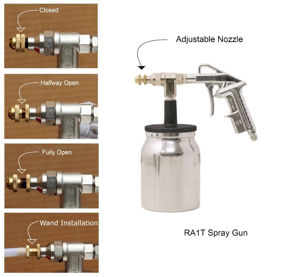 Undercoating Spray Gun with Wand Kit for Auto Undercoating and Rust ...