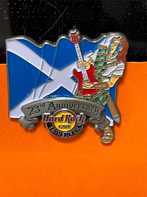 Hard Rock Cafe Pin Edinburgh 23 Anniversary Scottish Flag w Braveheart ...