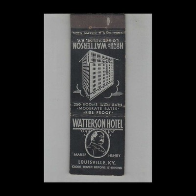 Matchbook Cover Watterson Hotel Louisville KY #2 | eBay