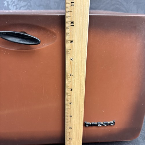 Vintage Breadbox MCM Chocolate Brown Metal Bread Box Steel 16 ...