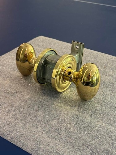 Baldwin Egg Solid Brass Door Knob Set Used | eBay