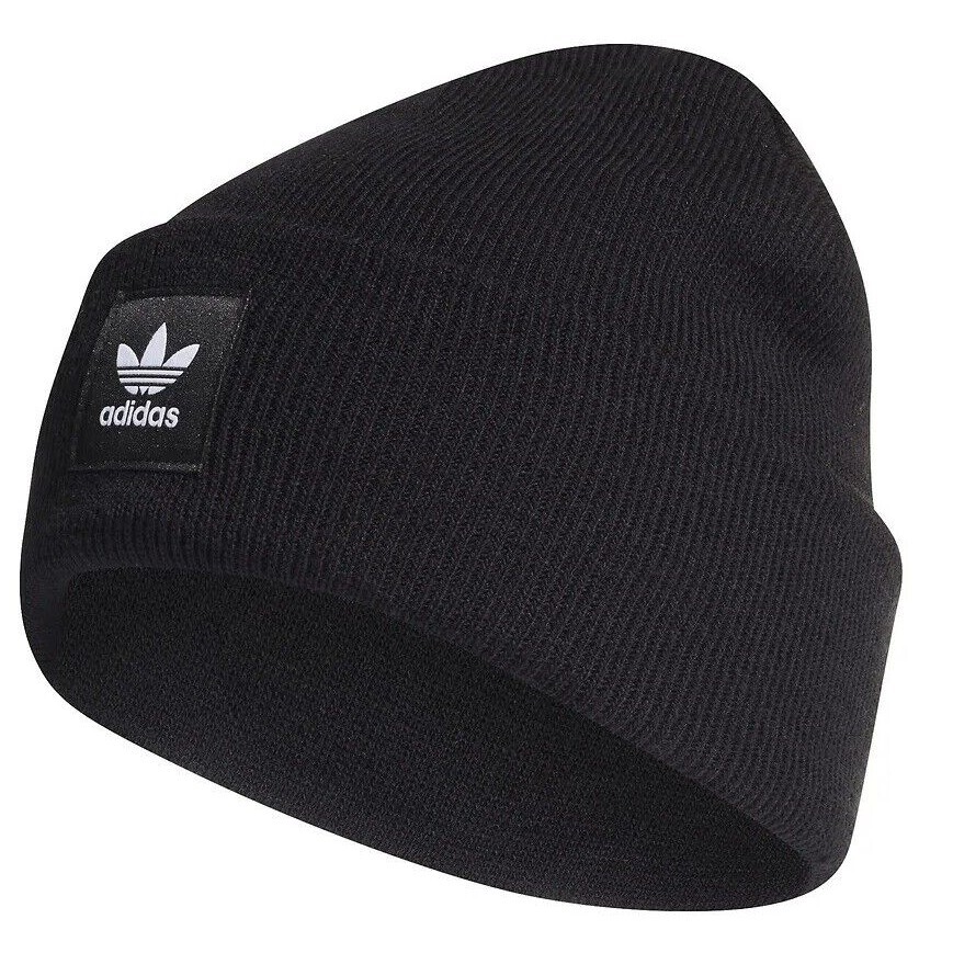Adidas Originals Beanie Hat Sports Winter Outdoors Gym Fitness Black ...