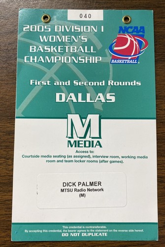 RARE 2005 NCAA Womens Basketball Tournament Ticket Pass 1ST-2ND Rounds ...