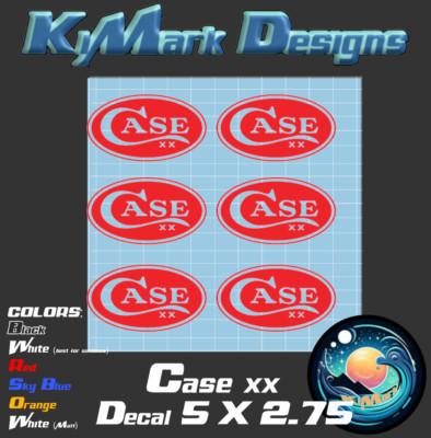 CASE XX Die Cut Vinyl decal sticker for car, truck windows, display ...