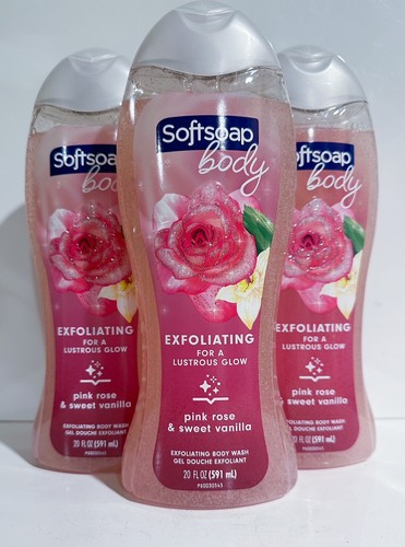 SOFTSOAP BODY SCRUB PINK ROSE & SWEET VANILLA Body Wash Limited Edition ...