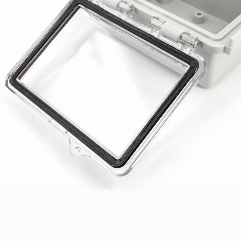 IP67 Waterproof Junction Box Clear Cover Hinged Lid Enclosure ...