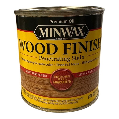 MINWAX 218 Puritan Pine Oil Based Wood Stain 1/2 Pt Small Can 8 Oz. New ...