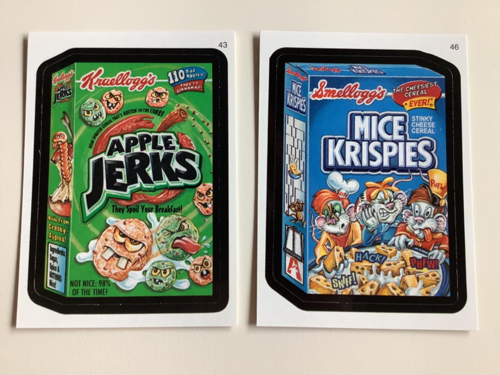 APPLE JERKS & MICE RICE KRISPIES 2007 TOPPS WACKY PACKAGES PARODY CARD ...
