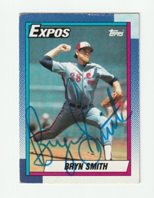 Bryn Smith Signed 1990 Topps Card #352 Auto Montreal Expos Autograph ...