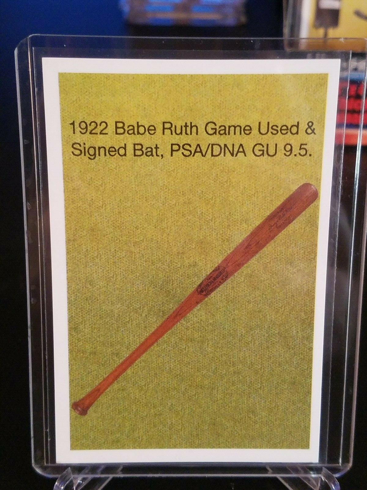 2019 HERITAGE AUCTIONS '1922 Babe Ruth Game Used & Signed Bat' NSCC ...