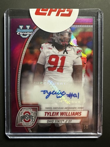 2024 Bowman U Chrome Purple Refractor Auto Autograph /150 Tyleik ...
