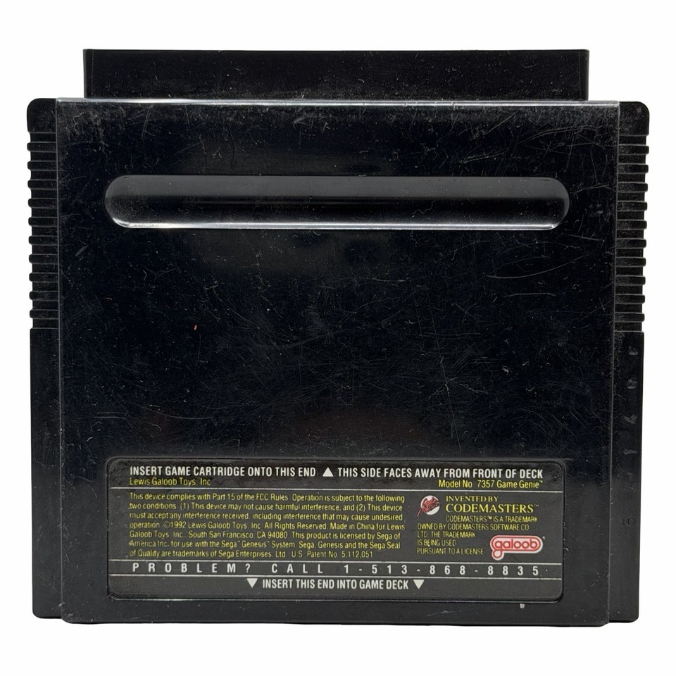 Game Genie (Sega Genesis) Galoob Black Label Video Game Enhancer Model ...