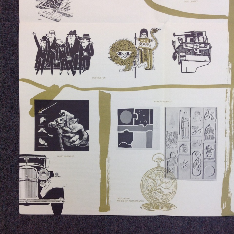 Vtg 1960's The Art Workshop Detroit Advertising Agency Fold Out Sampler ...