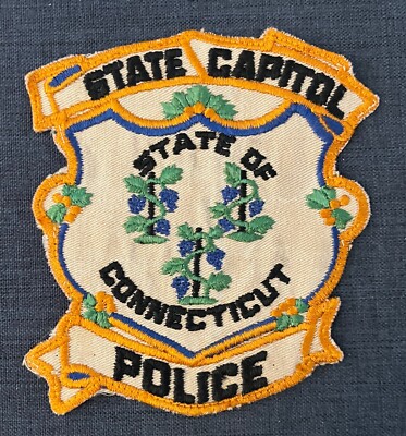 Connecticut CT State Capitol Police Patch Uniform Removed Vintage ...