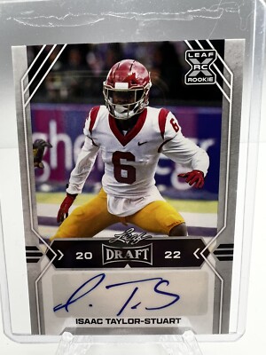 2022 Leaf Draft - Autographs White #BA-ITS Isaac Taylor-Stuart USC (AU ...