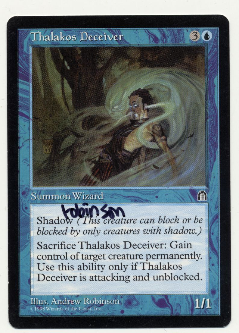 MTG Artist Proof Thalakos Deceiver Stronghold Magic The Gathering ...