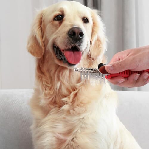 Dog Comb Pet Grooming Comb Dog Rake Comb Trimmer Stainless Steel Dog ...