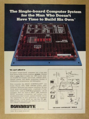 1981 Dynabyte BASIC CONTROLLER Single-board Computer vintage print Ad ...
