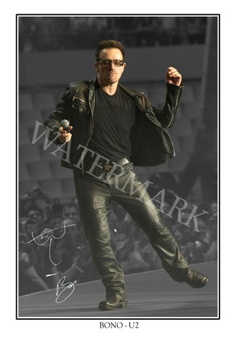 Bono signed 12x18 inch photograph poster- Top Quality U2 | eBay Australia